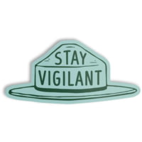 The Landmark Project Stay Vigilant Sticker — CampSaver