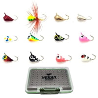 Vexan 12-Pack Tungsten Ice Fishing Jigs w/Free JIG Box — CampSaver