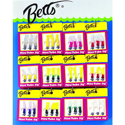 Betts 3 Pack Mini Tube Jig, 72 Assorted Display — CampSaver
