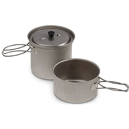 Brunton Hard Anodized Aluminum Cooking Set - Two Pots and Lid IBCOOKSET ...