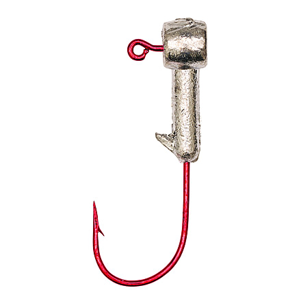 Eagle Claw Grub Head, Unpaited Jig, Red Hook — CampSaver