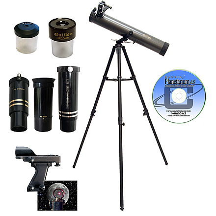 Galileo FS-80Z 800x80mm Zoom Reflector Telescope Kit — CampSaver