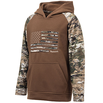 Huntworth Lifestyle Performance Fleece Horizontal Camo Flag Hoodie ...