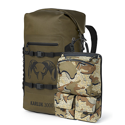 KUIU Karluk 3000 Roll Top Dry Backpack Set in Coyote Brown/Valo ...