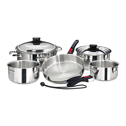 Magma Induction Cookware Set - 10 piece 353649F3 nesting-cookware-set ...