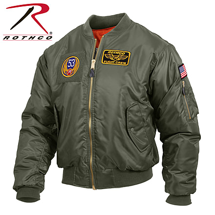Rothco MA-1 Flight Jacket w/ Patches - Men's , Up to 29% Off with Free S&H — CampSaver