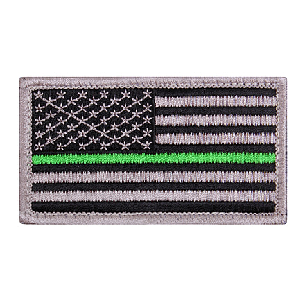 Rothco Thin Green Line US Flag Patch - Hook Back — CampSaver