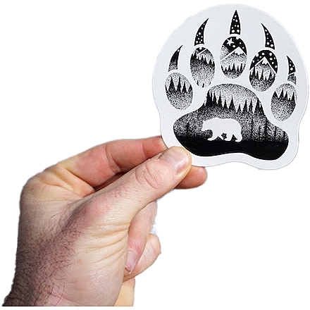 Sticker Art Bear Paw Sticker — CampSaver