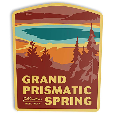 The Landmark Project Grand Prismatic Spring Sticker — CampSaver