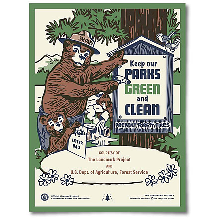 The Landmark Project Keep our Parks Green and Clean poster — CampSaver