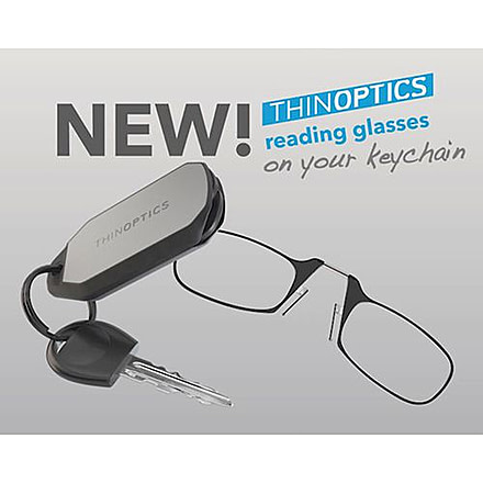 ThinOptics Keychain Case w/ Readers, +2.0, Clear — CampSaver