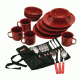 Coleman 24-Piece Enamelware Dinnerware Set — CampSaver