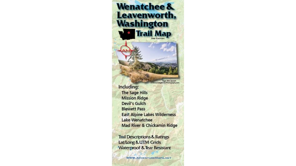 Adventure Maps Wenatchee and Leavenworth Trail Map — CampSaver