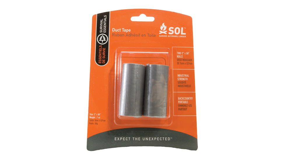 Survive Outdoors Longer Duct Tape 2 Pack 2x50in Rolls 0140-1005 — CampSaver