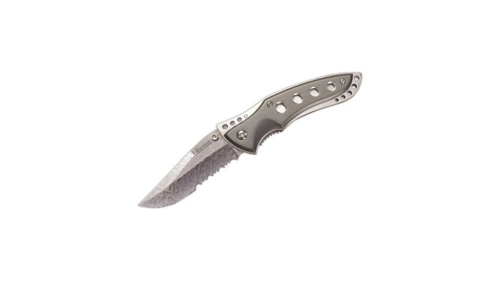 Boker USA Magnum Snowflake Damascus Folding Knife - 7 1/2" Open Length ...