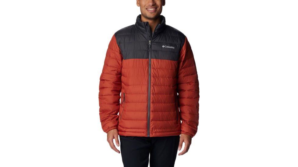 Columbia Powder Lite Jacket - Mens, Warp Red/Shark, Large, — Mens ...