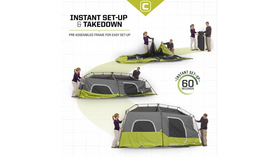 Core Equipment 9 Person Instant Cabin Tent — CampSaver