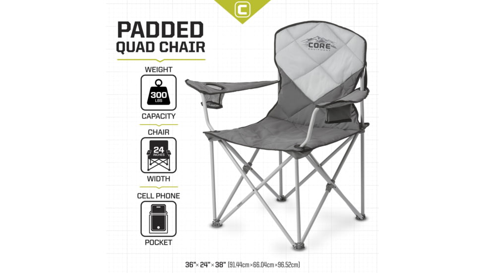 Core Equipment Padded Quad Chair — CampSaver