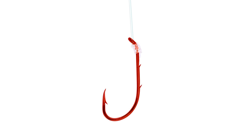 Eagle Claw Baitholder Saltwater Snelled Hook, Striped Bass, Offset ...