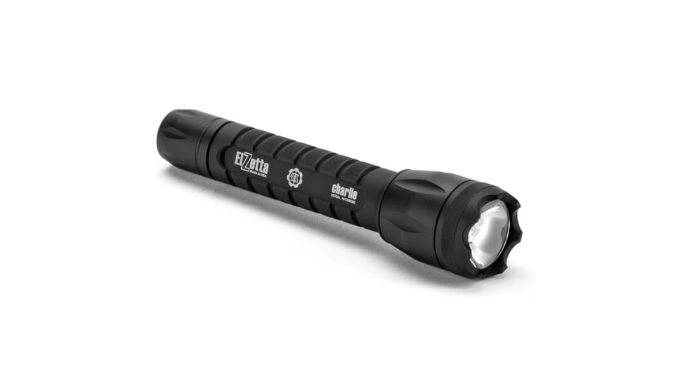 Elzetta Charlie 3-Cell Modular LED Flashlight w/Crenellated Bezel Ring ...