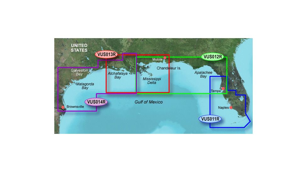 Garmin On The Water GPS Cartography BlueChart g2 Vision: Gulf of Mexico ...