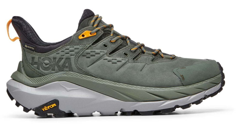 Hoka Kaha 2 Low GTX Shoes - Men's, Thyme/Radiant Yellow — Mens Shoe ...