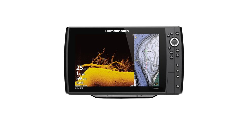 Humminbird HELIX 12 CHIRP MEGA DI Fishfinder/GPS Combo G3N w/Transom ...