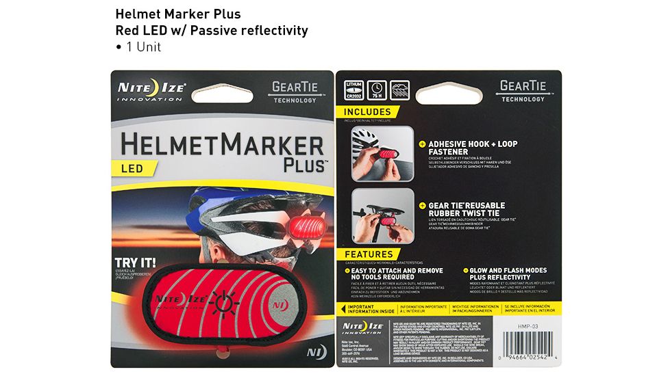 Nite Ize Helmet Marker Plus - Red LED — CampSaver