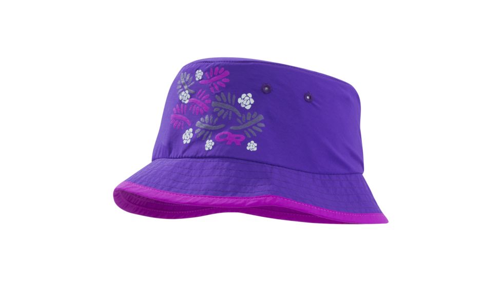 Outdoor Research Solstice Sun Bucket, Kids, Purple Rain, L, — Gender ...