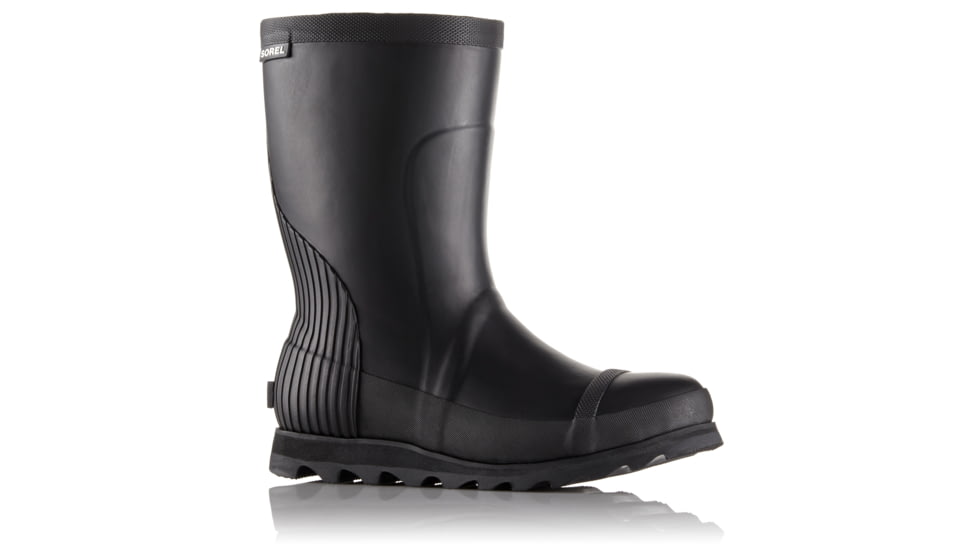 Sorel Joan Rain Short Rubber Boot, Women's, Black/Sea — Womens Shoe ...