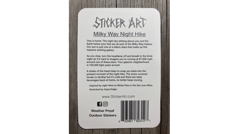 Sticker Art Milky Way Night Hike Sticker 8 — CampSaver