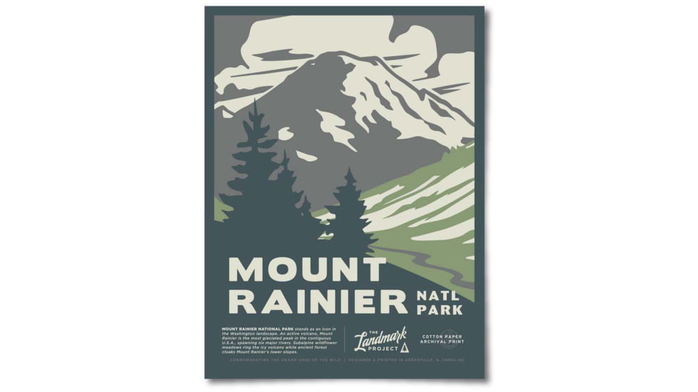 The Landmark Project Mount Rainier National Park Poster — CampSaver