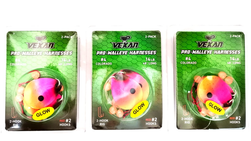 Vexan Crazy Corn Three 2-Packs Glow Walleye Crawler Harness , 30% Off ...