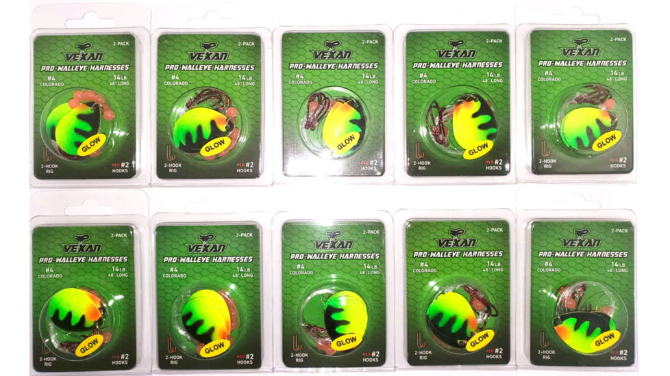 Vexan Perch Ten 2-Packs Glow Walleye Crawler Harness — CampSaver