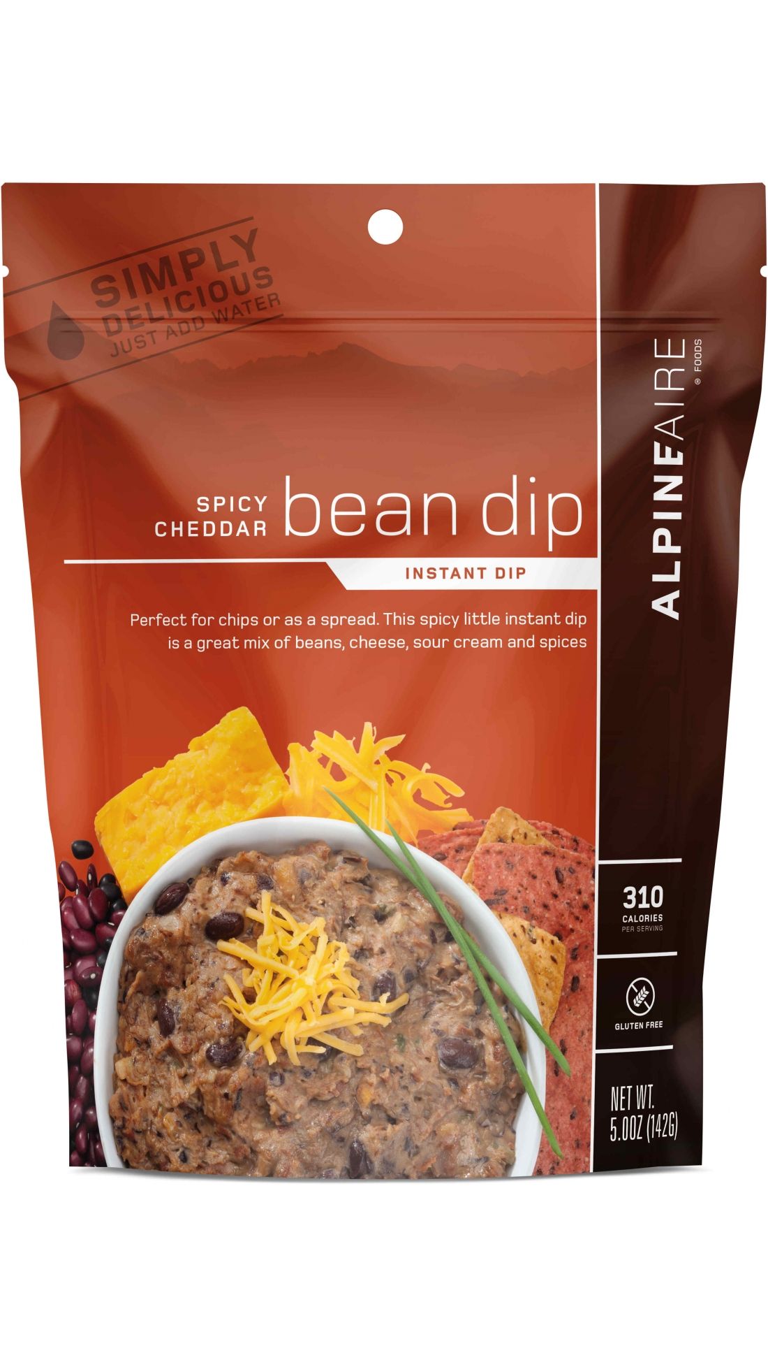 Alpine Aire Foods Spicy Cheddar Bean Dip - 2 Servings — CampSaver
