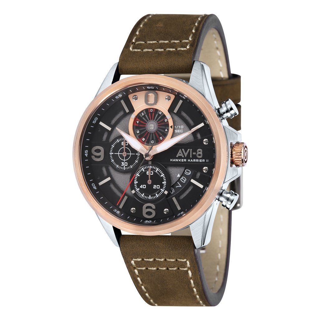 AVI-8 Hawker Harrier II Watch Quartz Japan Chronograph with Date ...