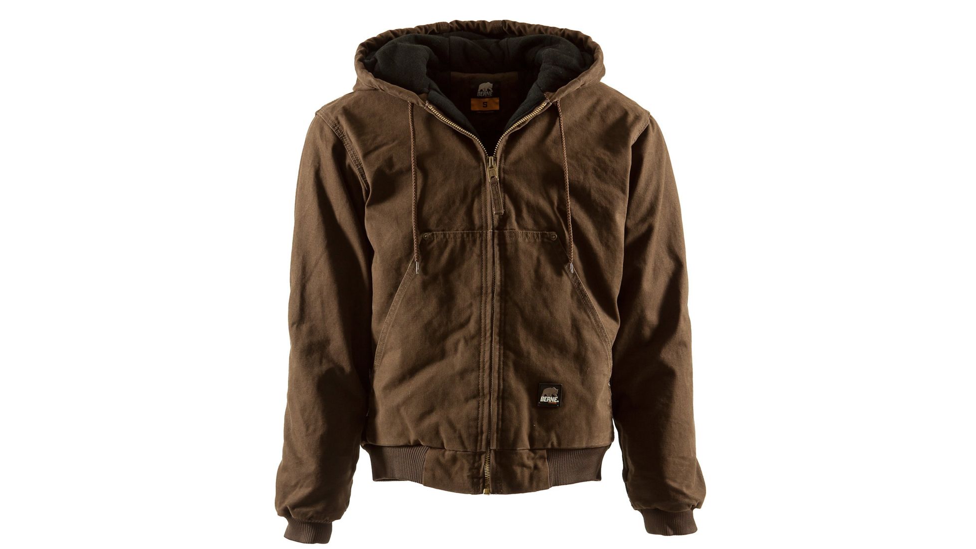 Berne Original Washed Hooded Jacket - Quilt Lined- Mens — CampSaver