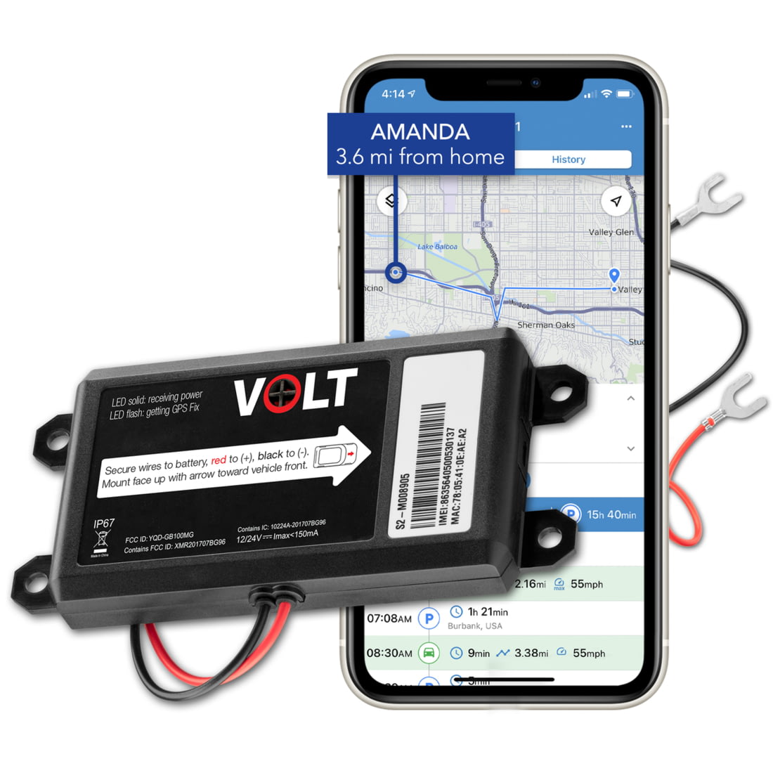 Brickhouse Security Livewire Volt Vehicle GPS Tracker G-LivewireVolt ...
