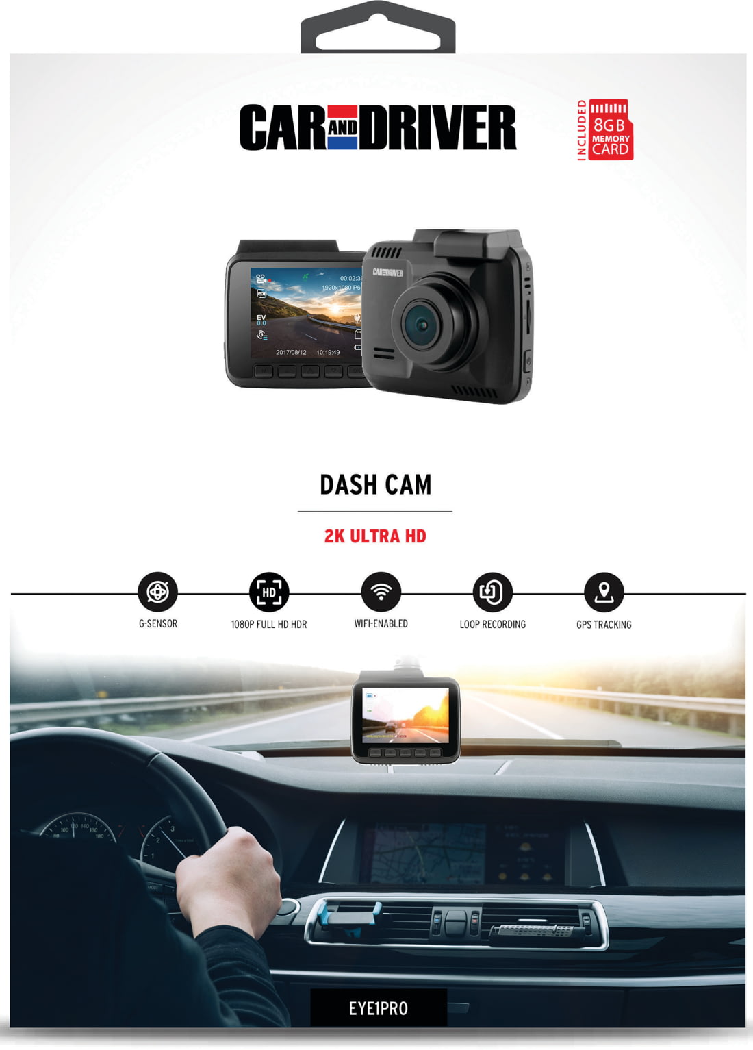 Car and Driver Eye1Pro Dash Cam 2K Ultra HD — CampSaver