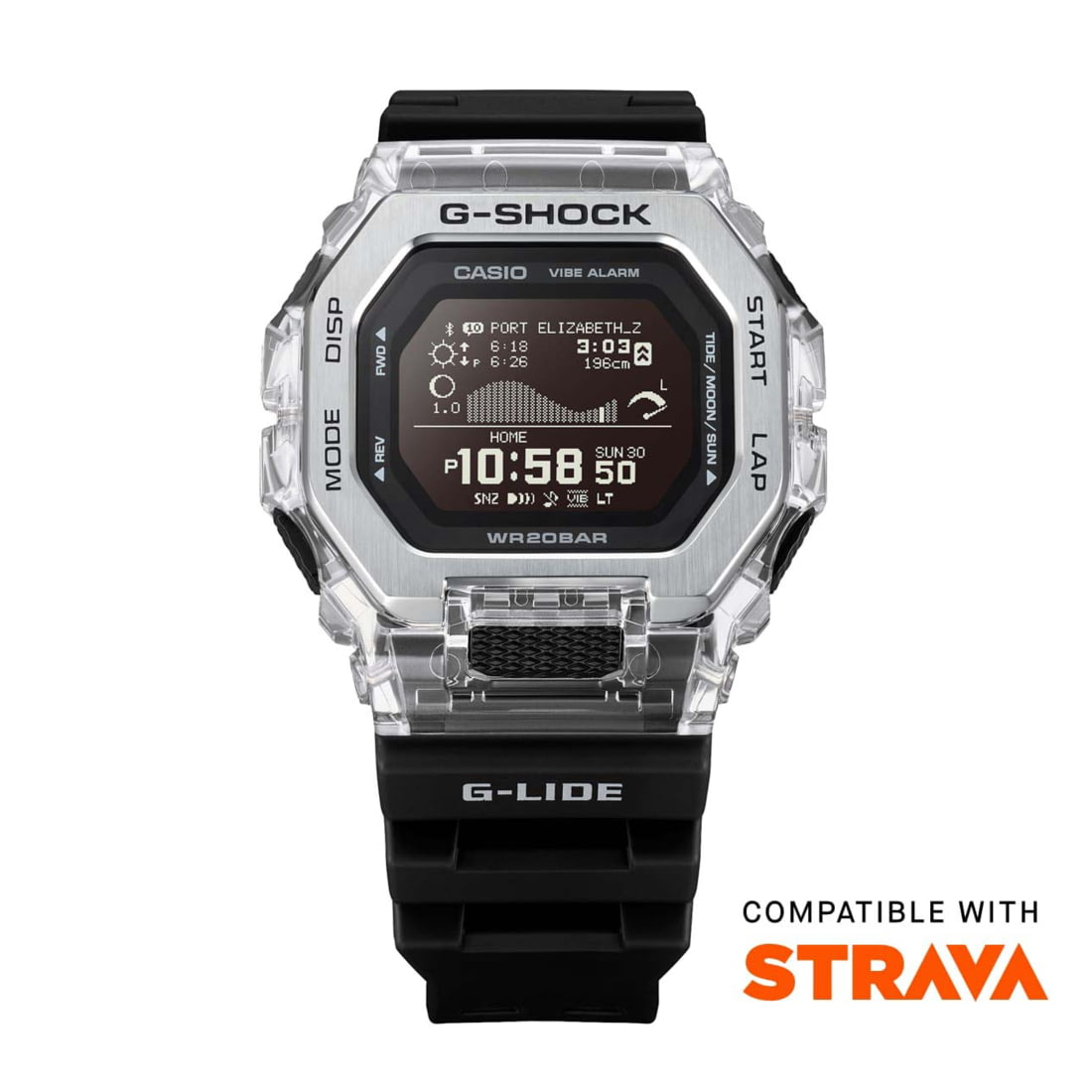 Casio G-Shock Men's Digital G-Glide w/Bluetooth Connect GBX-100S-1CR ...