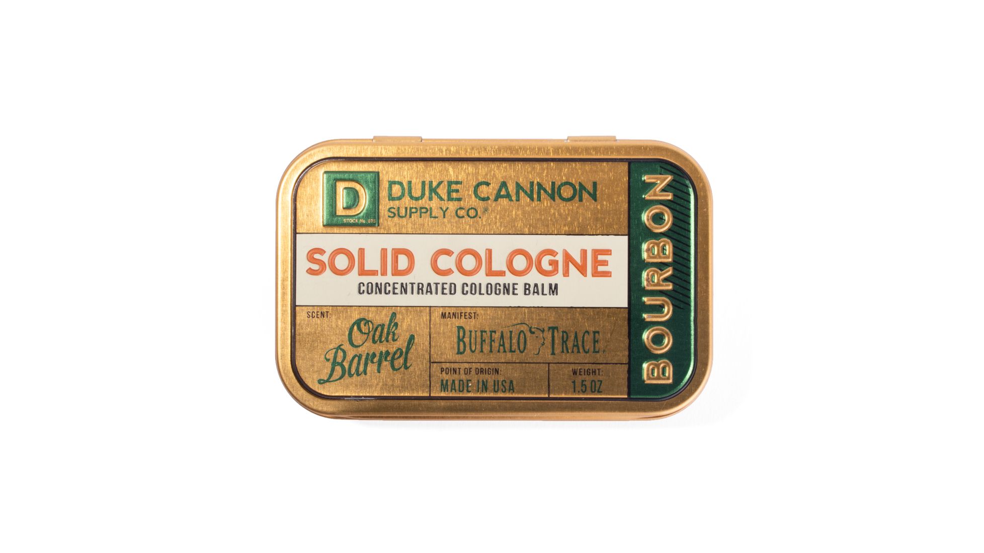 Duke Cannon Supply Co Solid Cologne - Bourbon — CampSaver