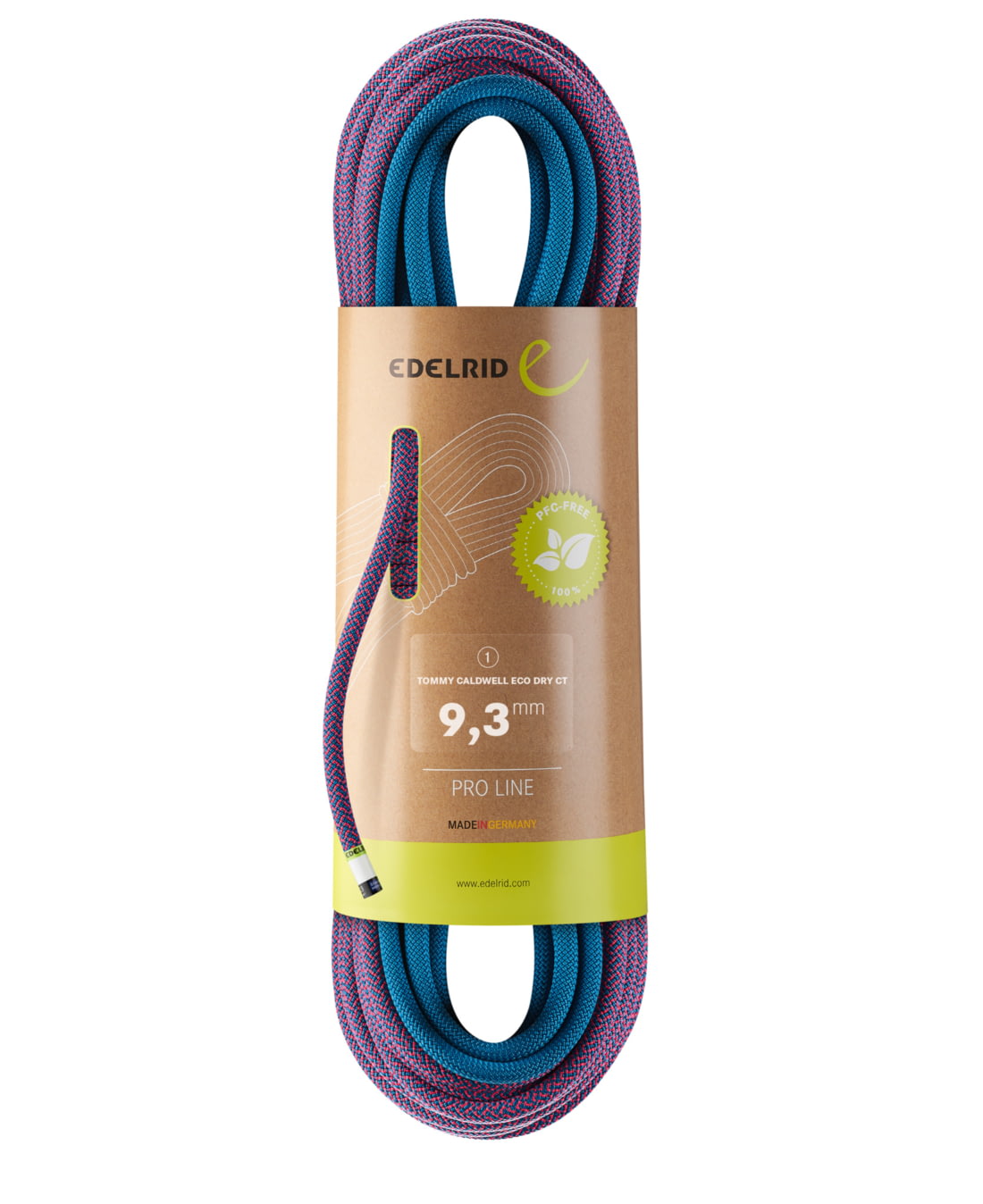 Edelrid Tommy Caldwell Eco Dry ColorTec 9.3mm Rope — CampSaver