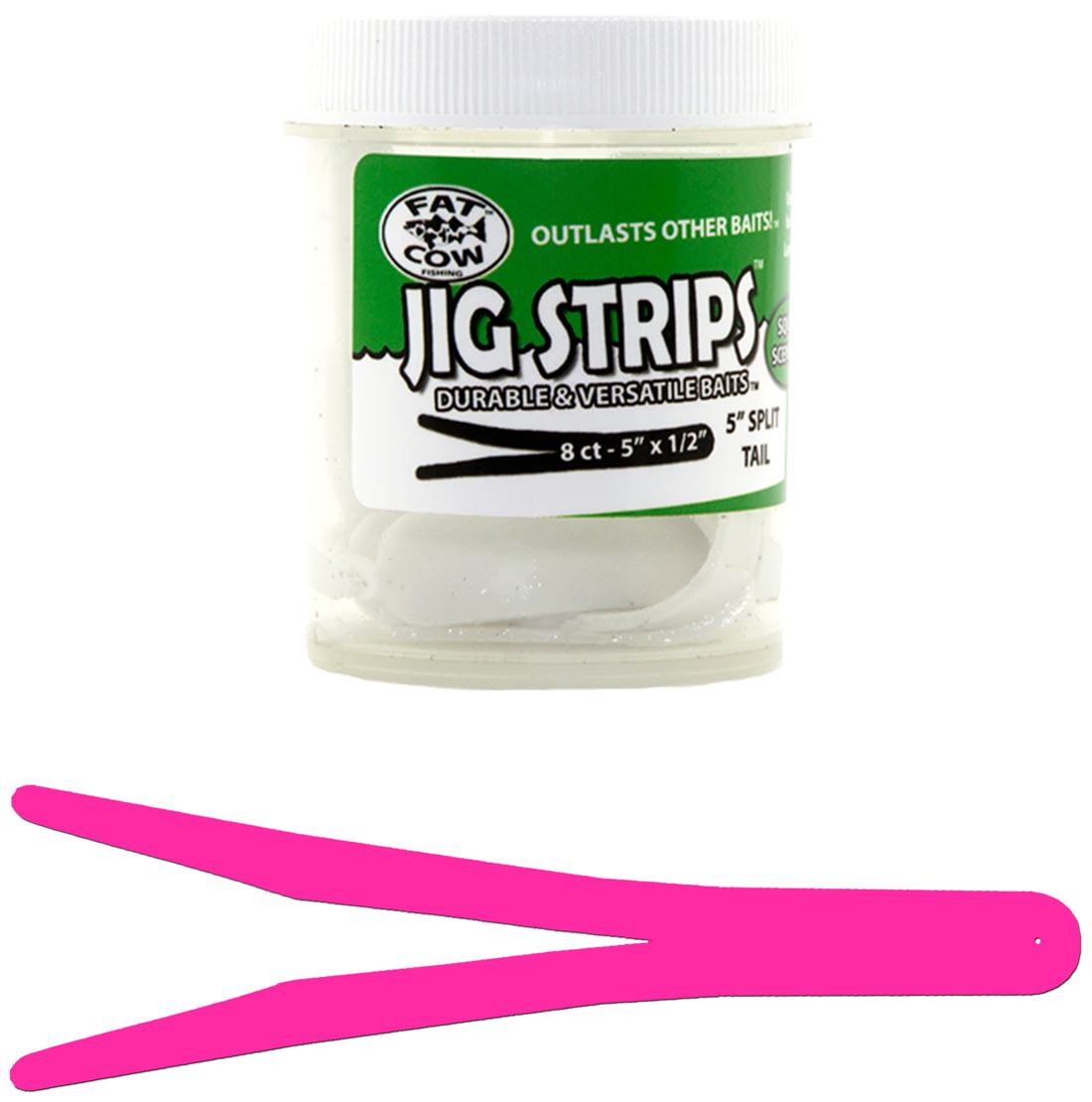 Fat Cow Jig Strips Split Tail — CampSaver