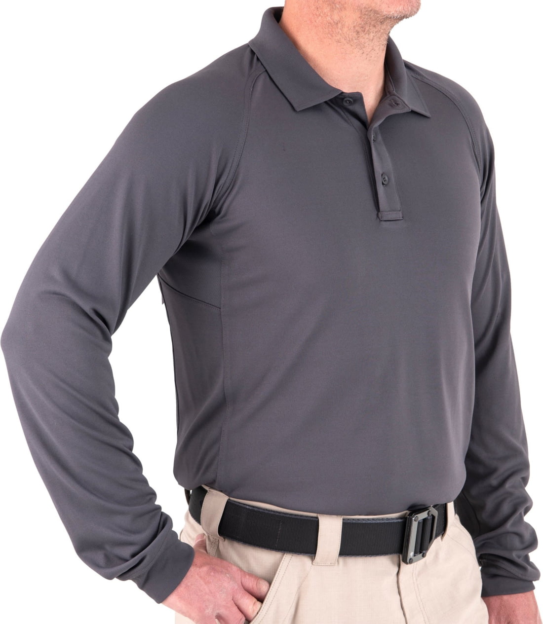 First Tactical Men's Performance Long Sleeve Polo T-Shirt — CampSaver