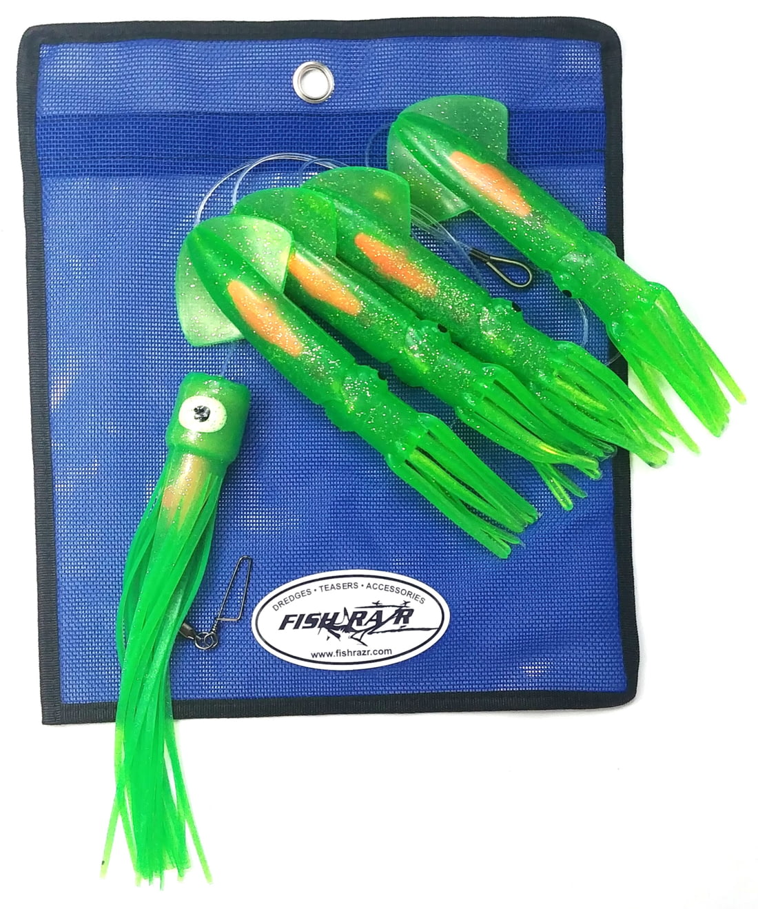 Fish Razr Daisy Chain 4 Squid w/Chugger — CampSaver