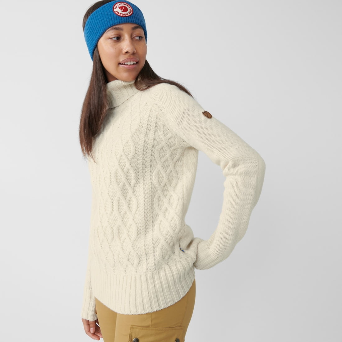 Fjallraven Ovik Cable Knit Roller Neck - Women's , Up to 45% Off with ...