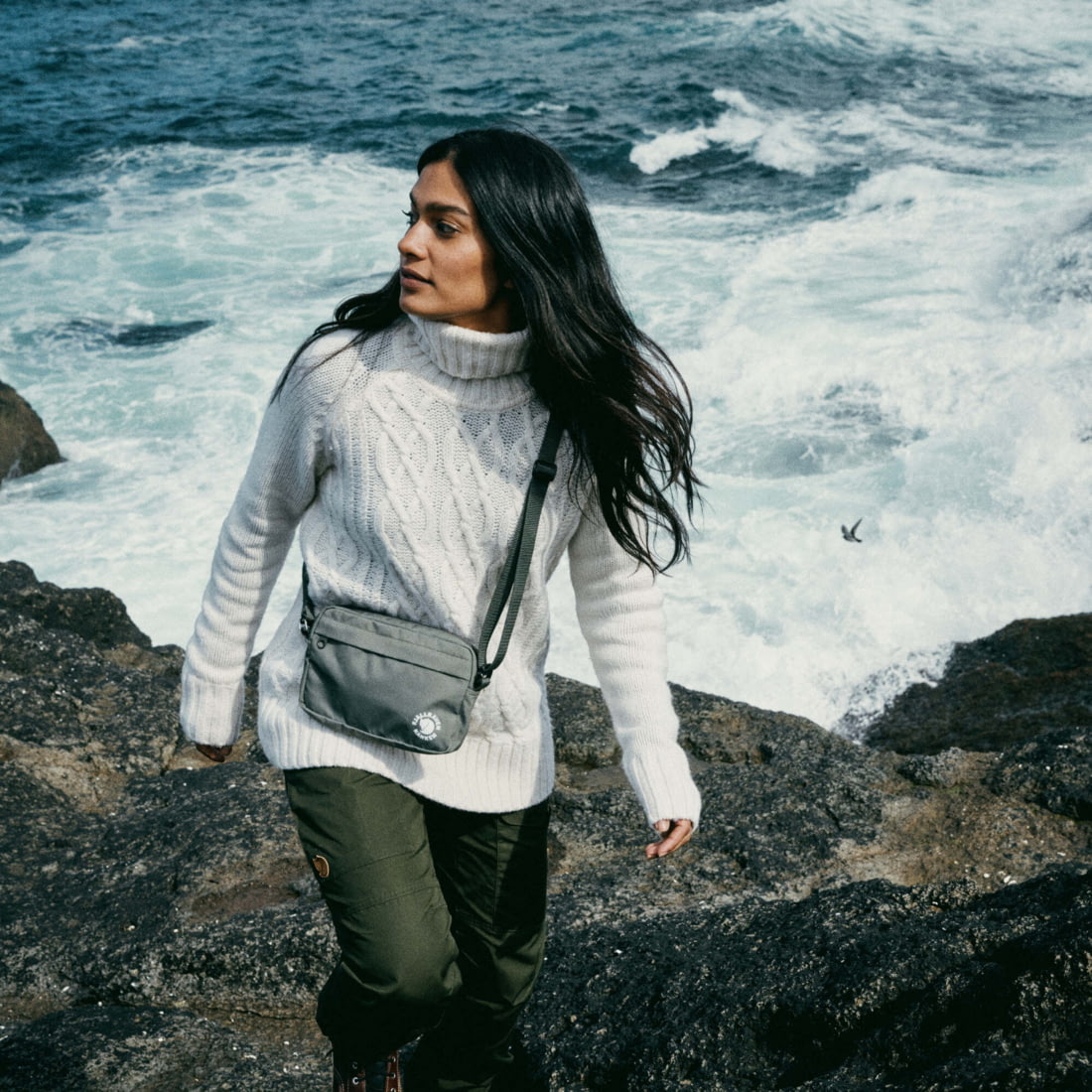 Fjallraven Ovik Cable Knit Roller Neck - Women's , Up to 45% Off with ...