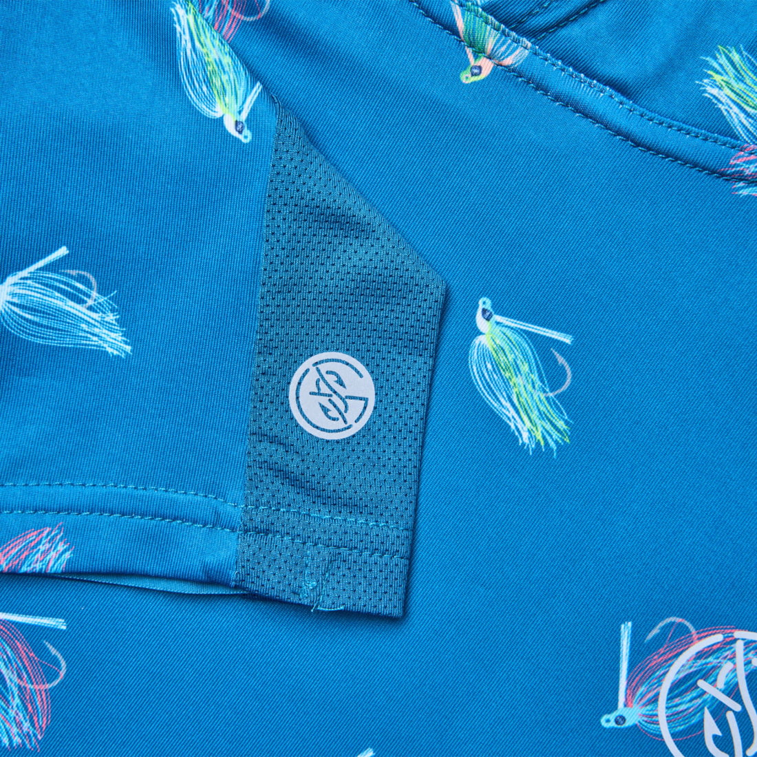 Googan Squad Blue Tossed Jig Hooded Long-Sleeve Shirt w/Mesh Back - Men ...