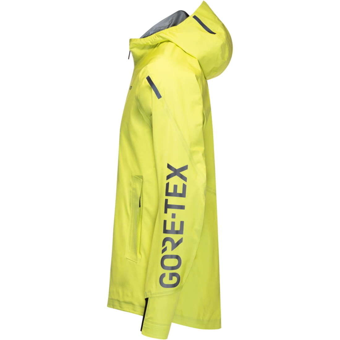 GOREWEAR CONCURVE LE4 GORE-TEX Running Jacket Sleeve Logo Men's in Lime ...