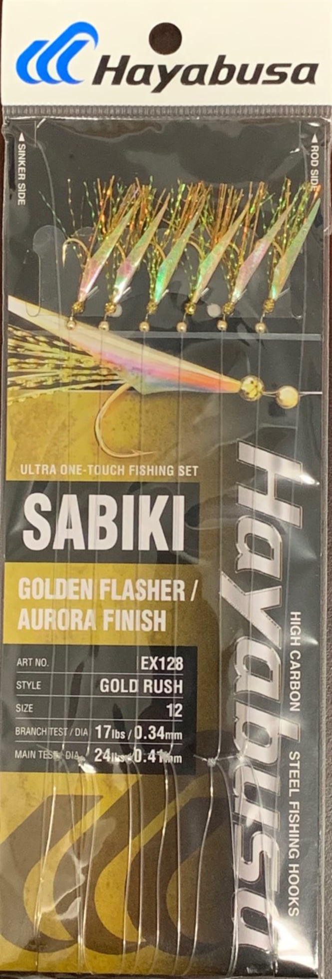 Hayabusa Golden Flasher Sabiki, Main 24Lb And Branch 17Lb Test Line ...